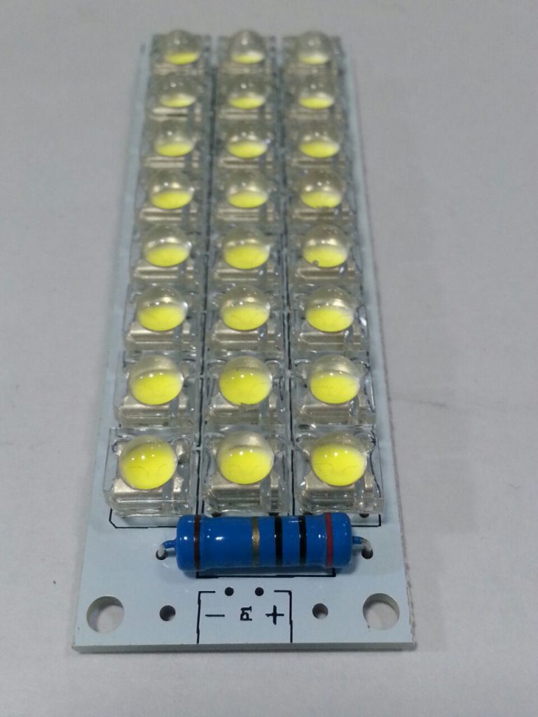12V White LED Panel Board 24 Piranha LED Energy Saving Panel Light ...