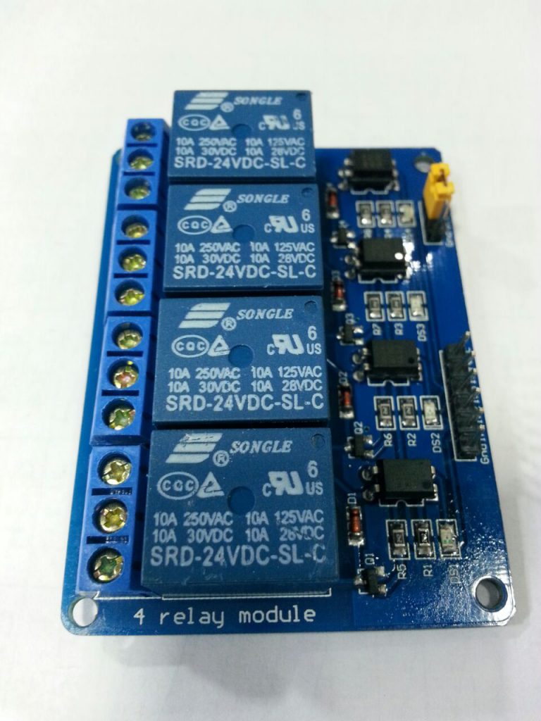 4 Channel 24V Relay Module with Optocoupler – Rajiv Electronics