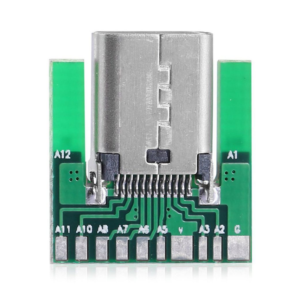 USB Type C Socket – SMT Inline Breakout Board – Rajiv Electronics