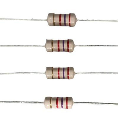 2.7K Ohm 1W 5% Carbon Film Resistor – Rajiv Electronics