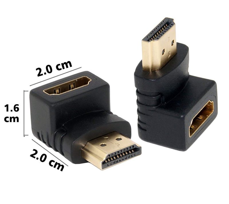 HDMI Male to HDMI Female 90 Degree Right Angle Adapter – Rajiv Electronics