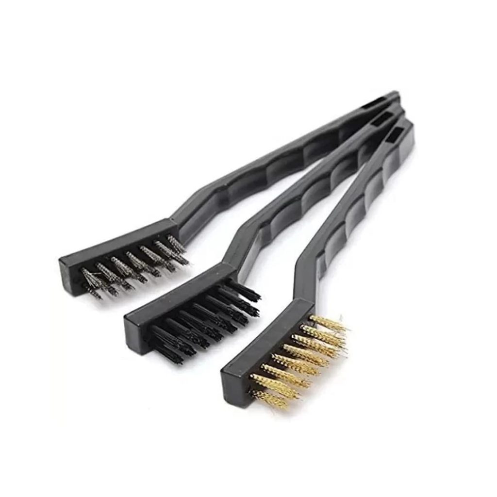 Mini Wire Brush Set-3 pcs set -( Steel/Nylon/Brass ) – Rajiv Electronics