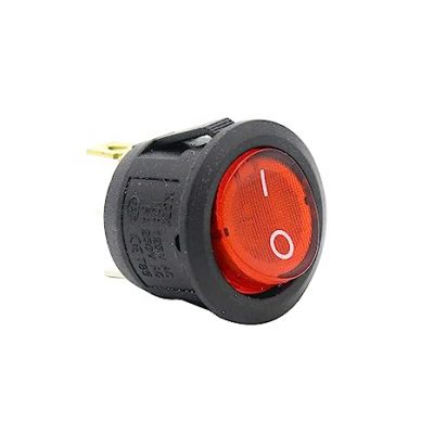 3 PIN Round Rocker Switch 6A 250V AC with LED Light – Rajiv Electronics
